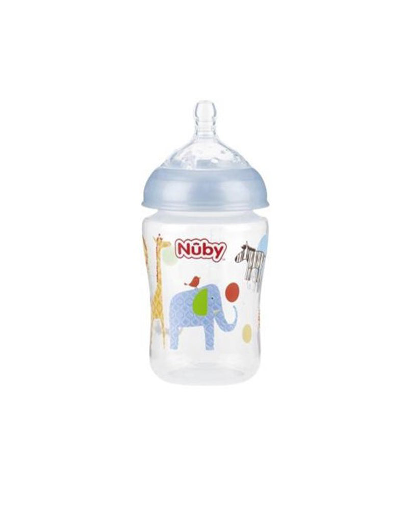 Biberon Nûby en polycarbonate col large 0m+ 270ml - Bleu | Wlidaty Maroc - 1er site E-Commerce ...