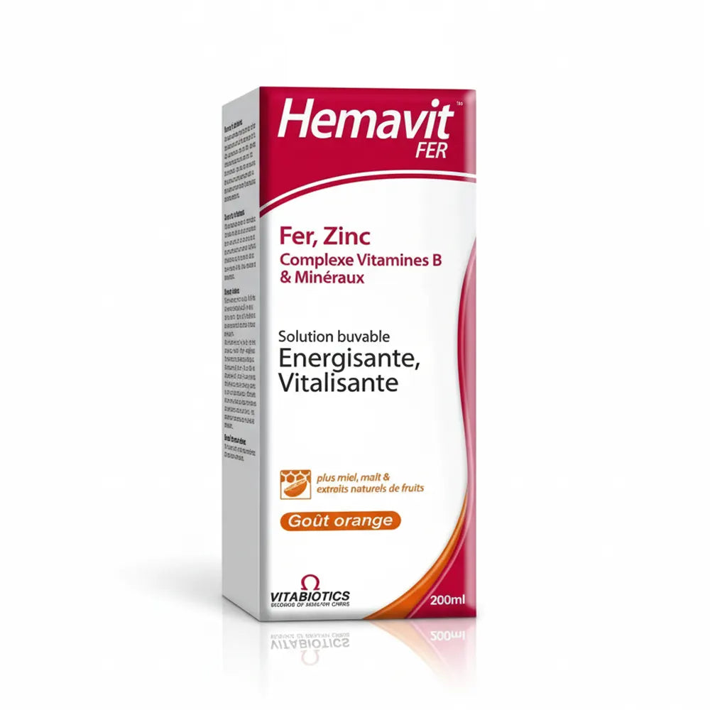 Vitabiotics - Hemavit Fer Complexes Vitamines B et Minéraux Liquide ...