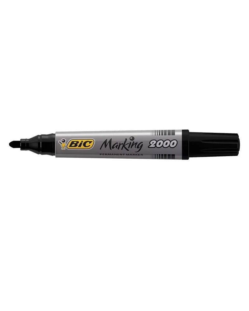 Boite de 12 Marqueurs Permanent Bic - Noir | Wlidaty Maroc – wlidaty