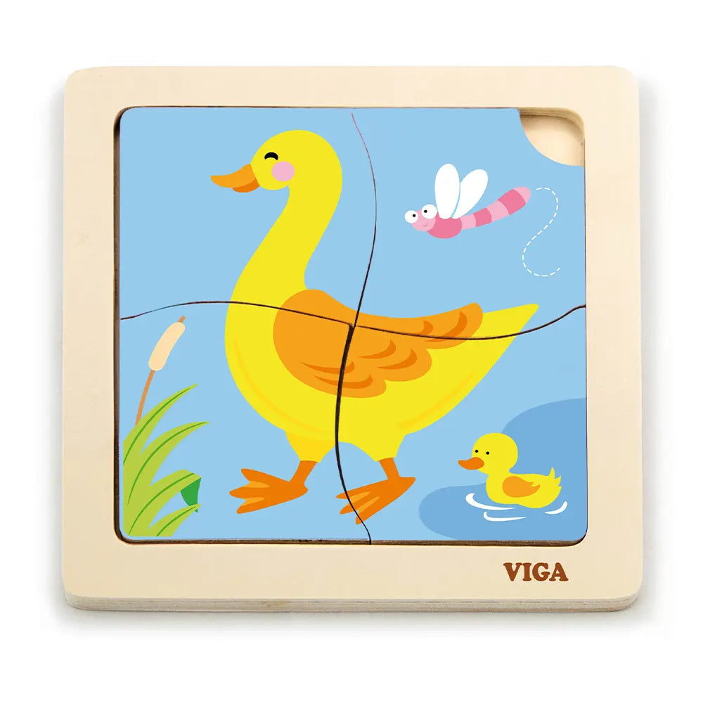 Viga Toys 4 Pieces Wooden Puzzle 18M+ - Duck | Wlidaty Morocco - #1 ...
