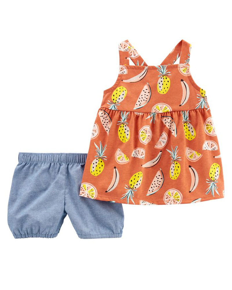 Ensemble 2 Pièces Débardeur à Fruits & Short Carter's - Multicolore ...