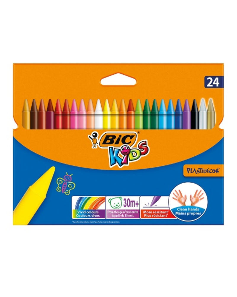 Bic Crayons Couleurs Plasidecor kids - 24 crayons | Wlidaty Maroc – wlidaty