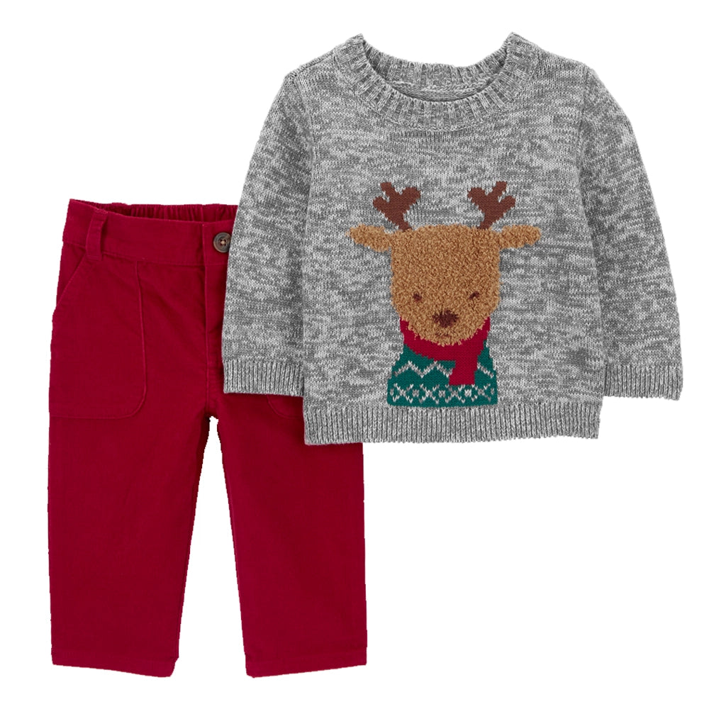 Ensemble 2 Pièces Bébé Carter's - Renne Rouge & Gris | Wlidaty Maroc ...