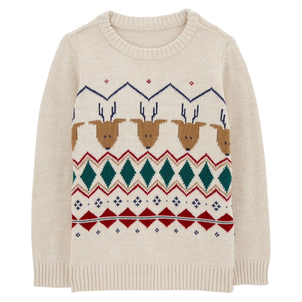 Pull en Coton Carter's - Renne Crème | Wlidaty Maroc - 1er site E ...