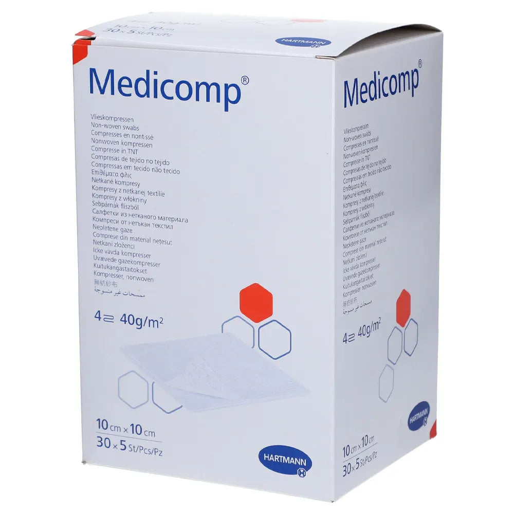 Hartmann Medicomp® S 40 Sterile Non-woven Compresses 10x10cm | Wlidaty ...
