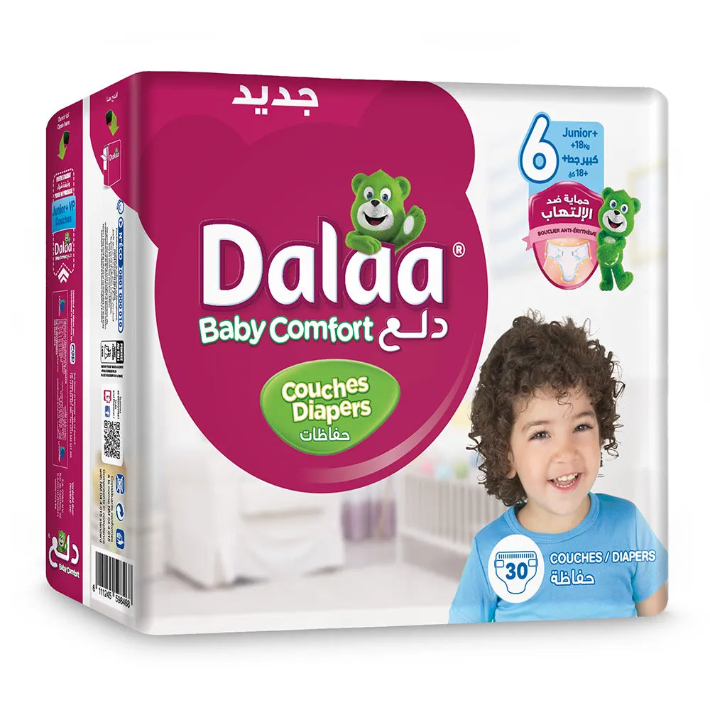 Dalaa Comfort Baby Diapers Junior Plus Size 6 - 30 Units | Wlidaty ...