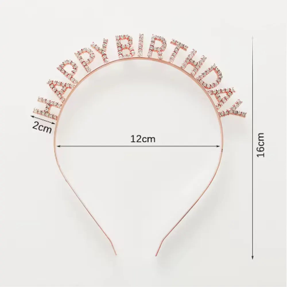 Bandeau Happy Birthday avec Strass - Bronze | Wlidaty Maroc - 1er site ...