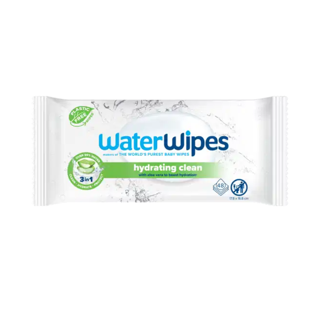 WaterWipes Moisturizing Cleansing Baby Wipes with Aloe Vera x48 ...