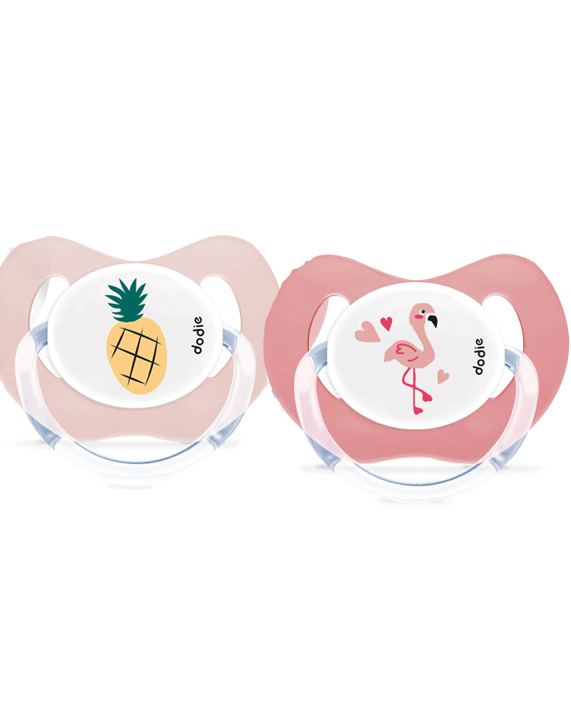 Set of 2 Dodie Physiological Pacifiers 6m+ - Jungle & Pineapple ...