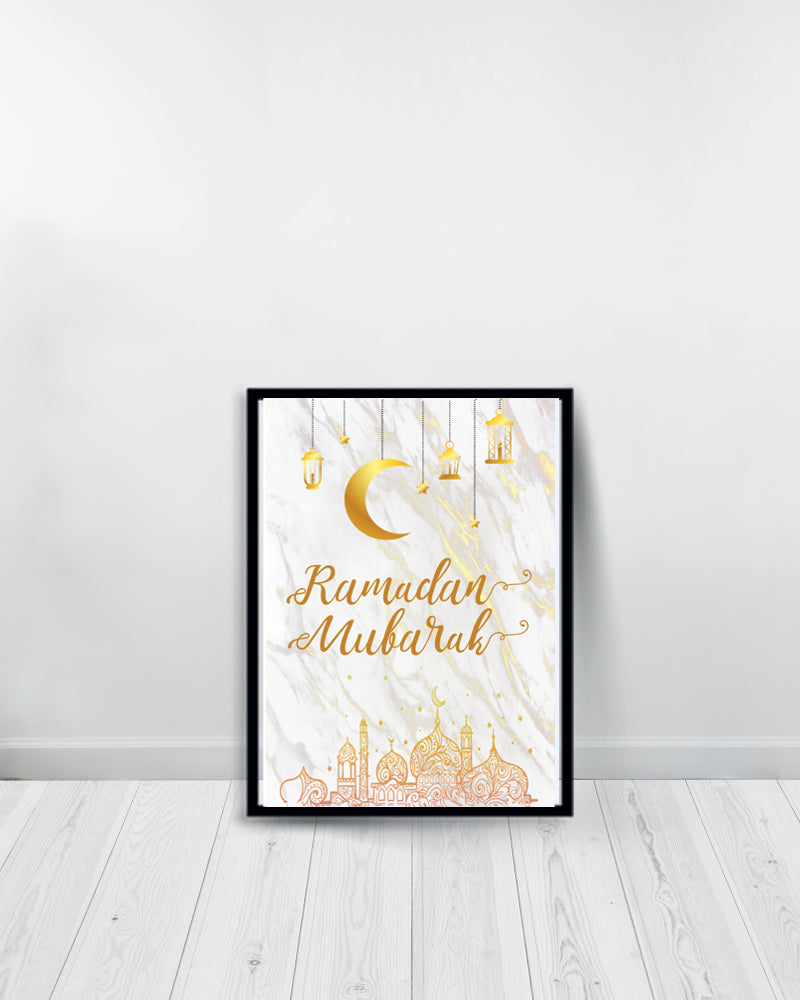 Un Tableau décoratif - Ramadan Mubarak - Noir | Wlidaty Morocco ...